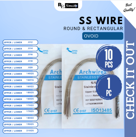 Stainless Steel Archwire OVOID Round/Rectangular – Resmile Dental Traders